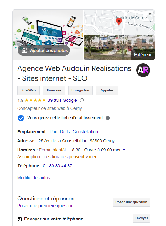 Comment créer une fiche Google My Business ? - Audouin réalisations Comment créer une fiche Google My Business ? - Audouin réalisations